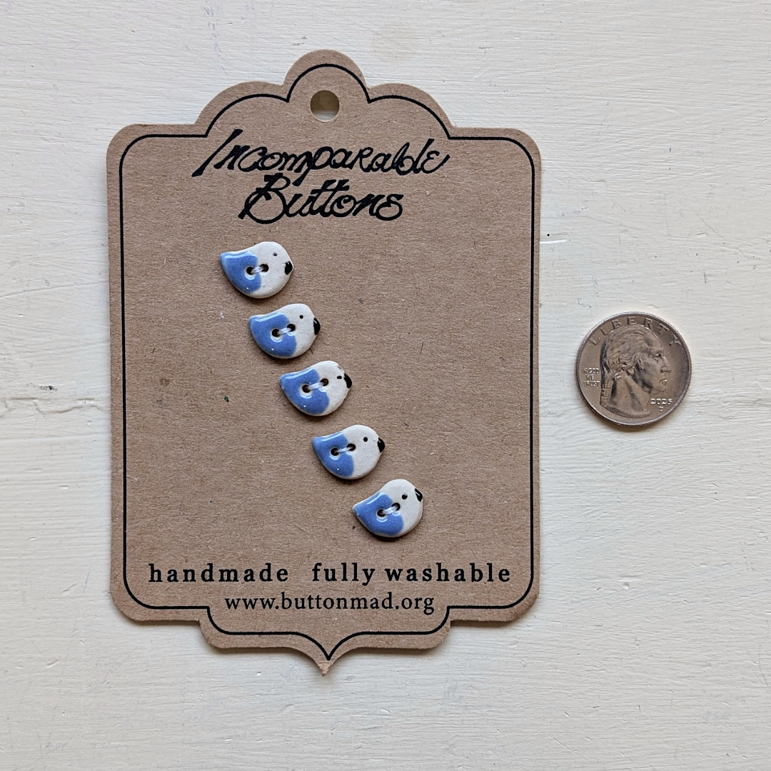 Blue Bird Buttons – Woven Art Yarn Shop